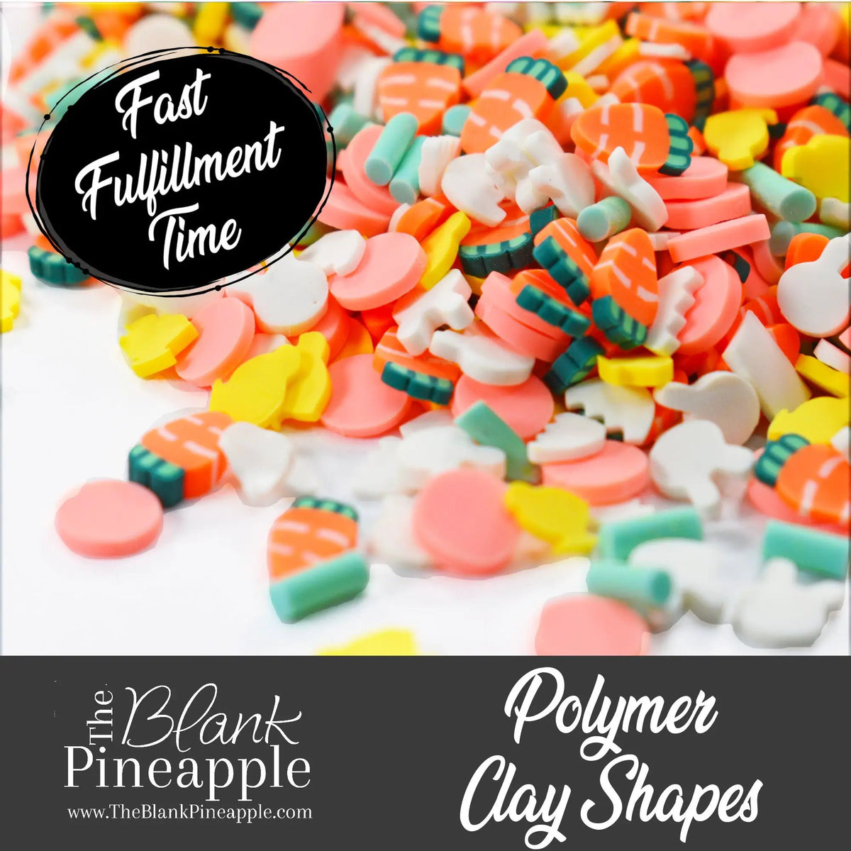 Bunny Hop Polymer Clay Shapes - 2oz Bag (56 grams)| Easter-Themed – The ...
