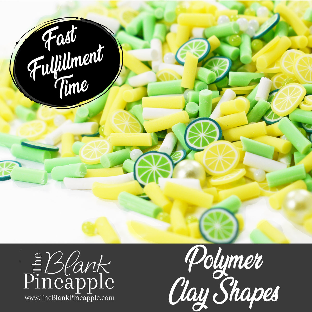 Limeade Polymer Clay Shapes, 2oz Bag (56g),| Lemon & Lime Fimo Shapes ...