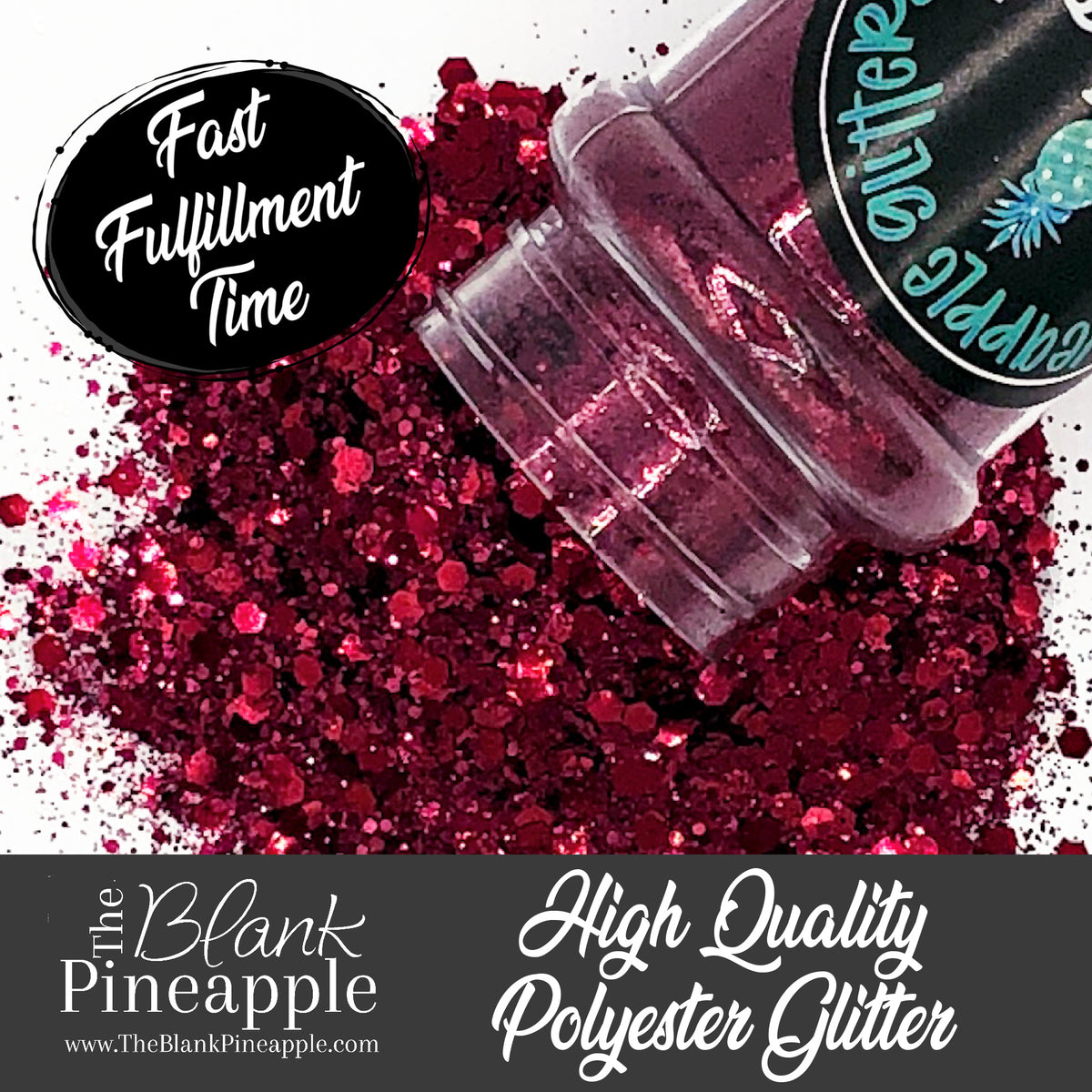 Merlot Chunky Metallic Maroon Glitter - Rich Sparkle – The Blank Pineapple