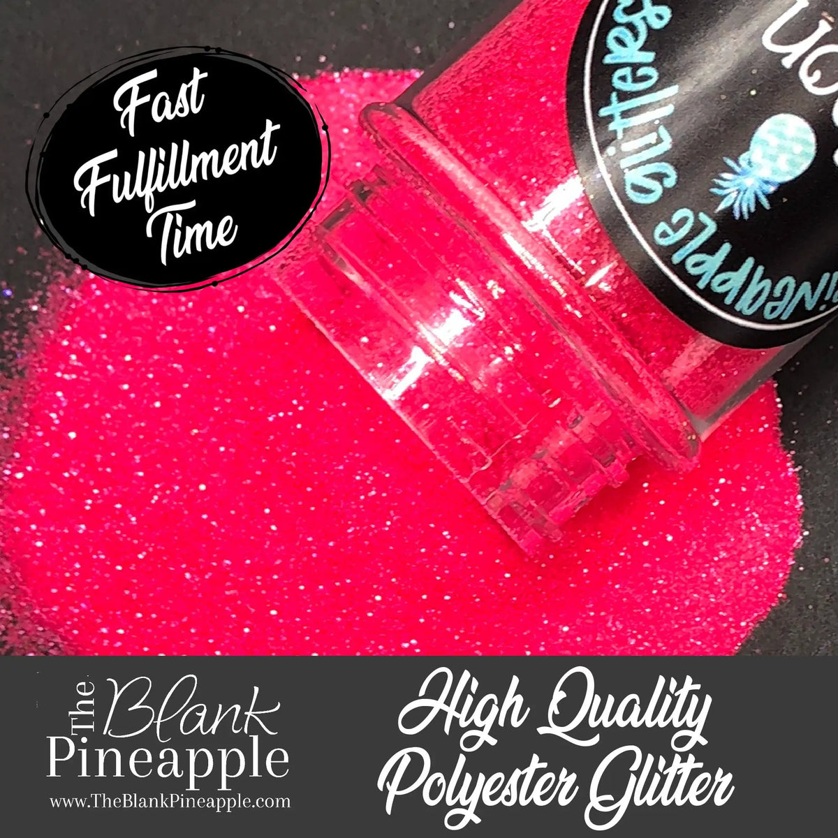 Neon Pink Fluorescent Ultra Fine Glitter 2oz Shaker – The Blank Pineapple