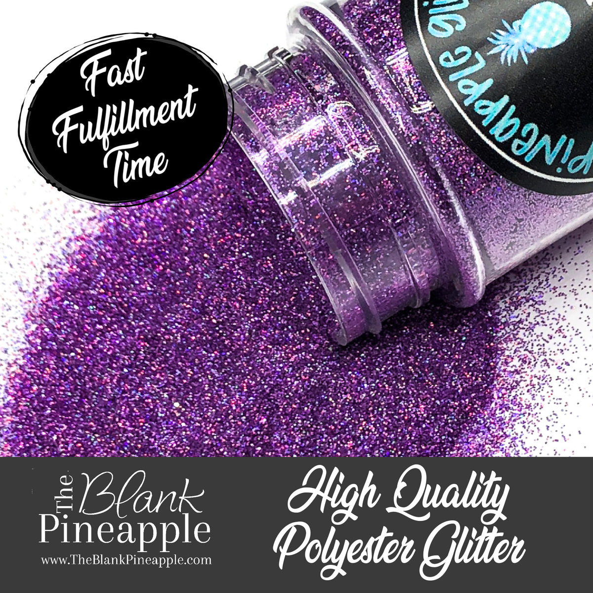 Ultra Violet Holographic Purple Glitter 2oz Shaker - Vibrant Sparkle ...