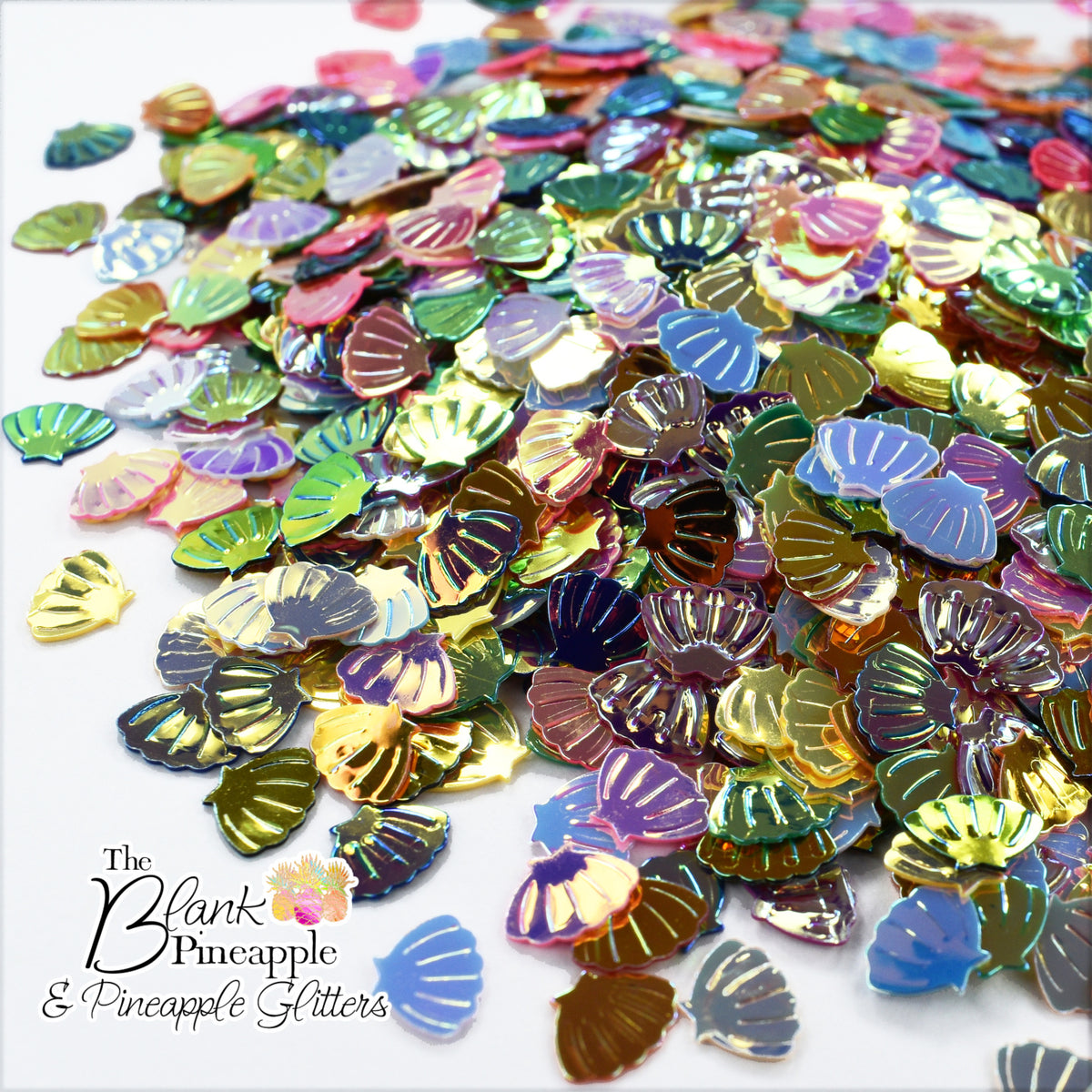 Seashell Glitter, Mermaid Seashell Glitter 2oz Bag (56 grams), Baby Bl ...